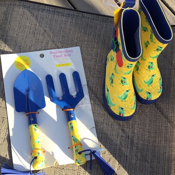 Sun Squad | Shoes | New Kids Gardening Rain Boots And Tools Set | Poshmark